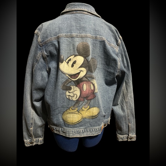 Disney | Jackets & Coats | Mickey Mouse Denim Jacket Vintage Inspired ...